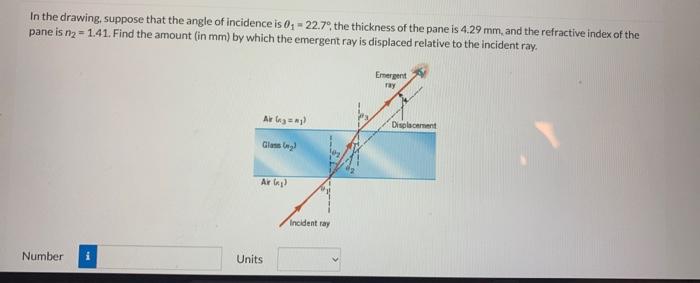 Solved In the drawing, suppose that the angle of incidence | Chegg.com