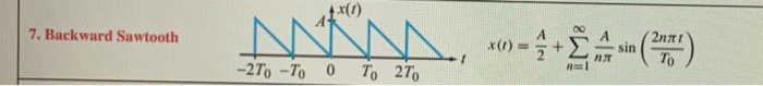 Solved 5.30 A backward-sawtooth waveform (#7 in Table 5-4) | Chegg.com