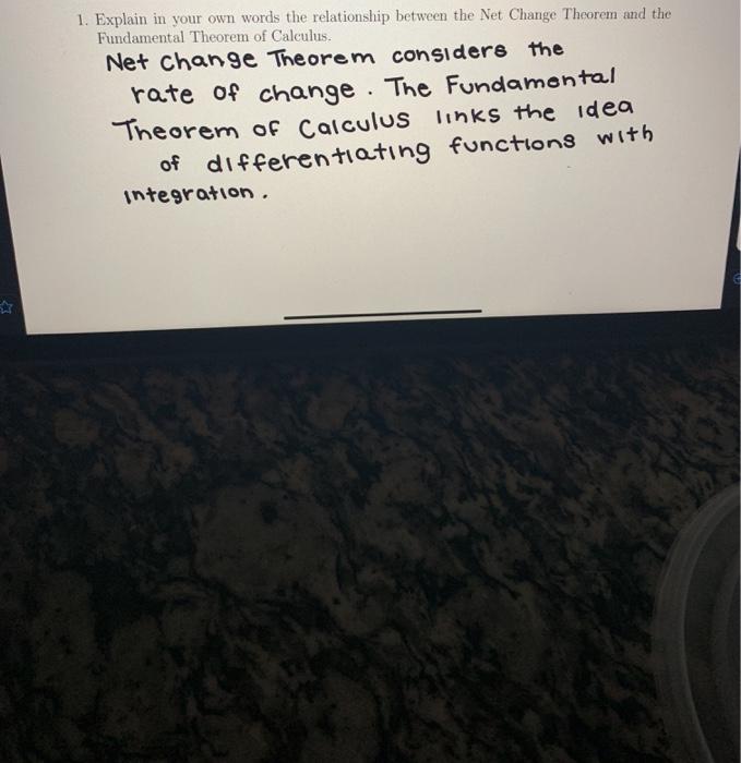 Solved 1. Explain in your own words the relationship between | Chegg.com