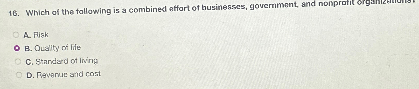 Solved Which of the following is a combined effort of | Chegg.com