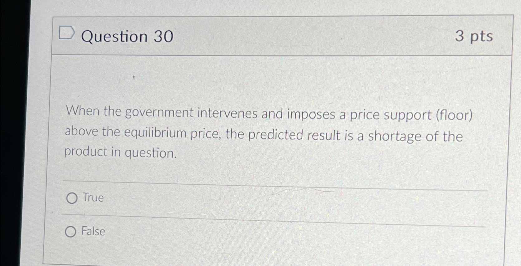 Solved Question 303 ﻿ptsWhen the government intervenes and | Chegg.com