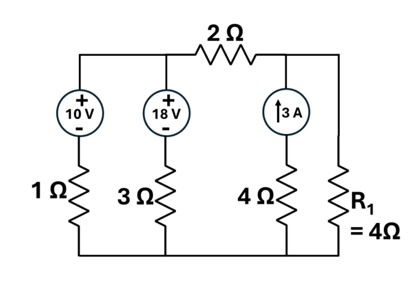Q2) ﻿Find Thevenin eqvivalent circuit across R1 (25 | Chegg.com