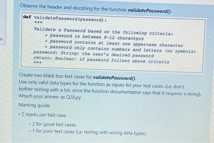 Solved Observe the header and docstring for the function | Chegg.com