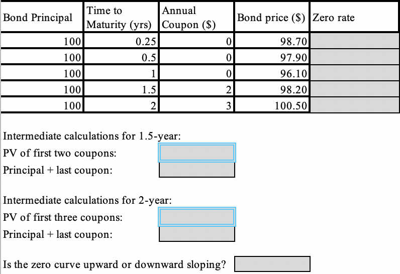 Solved Intermediate calculations for 1.5-year:PV of first | Chegg.com