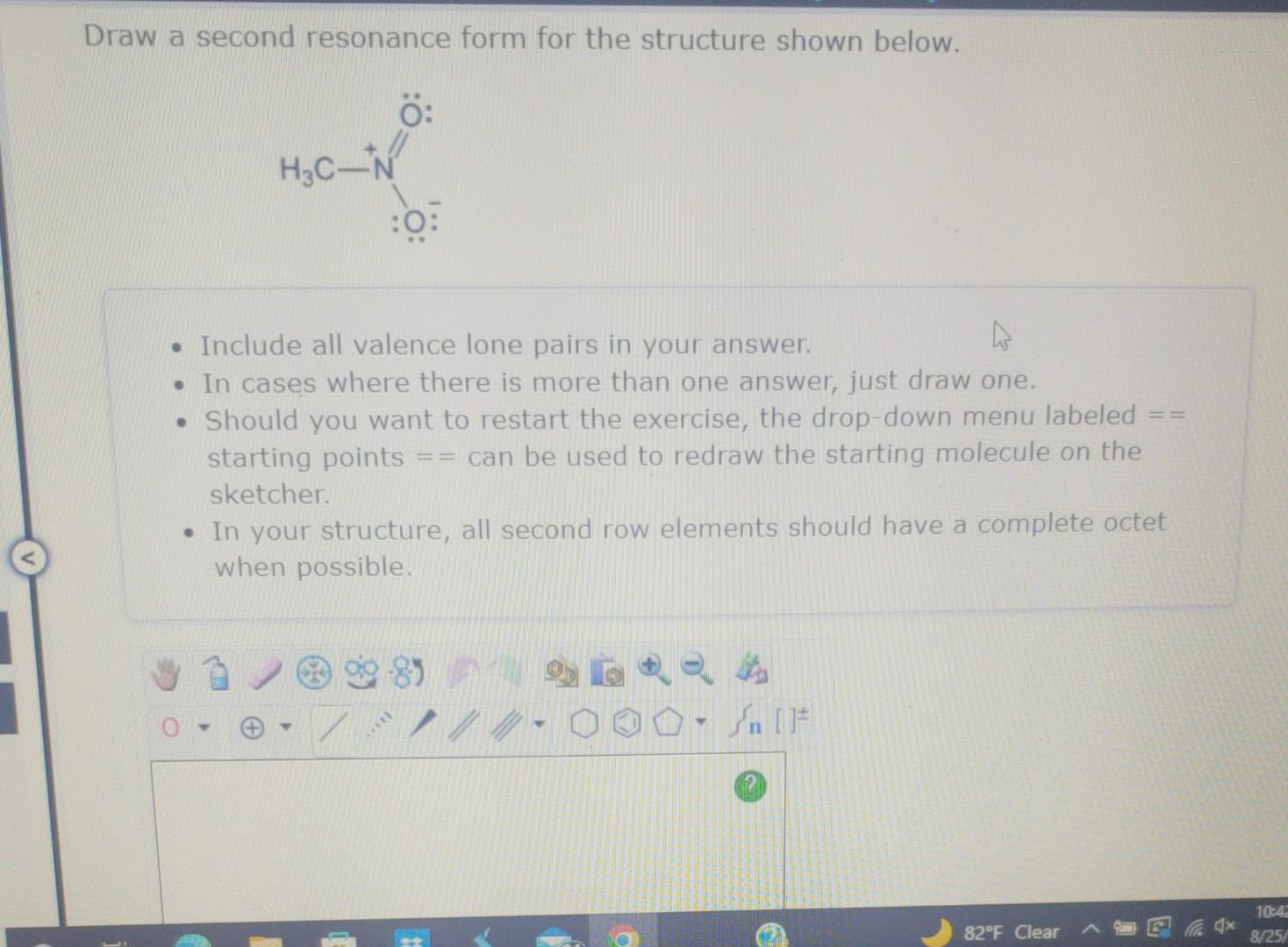 Solved Draw a second resonance form for the structure shown | Chegg.com