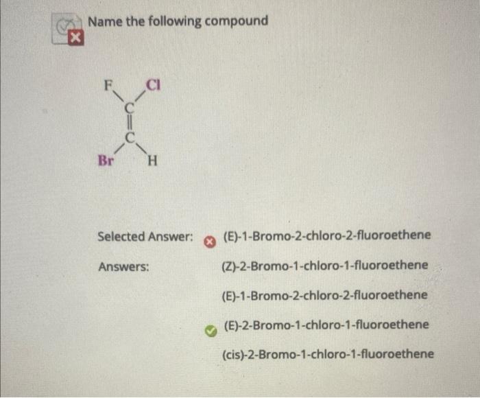 Solved Name the following compound Selected Answer: | Chegg.com