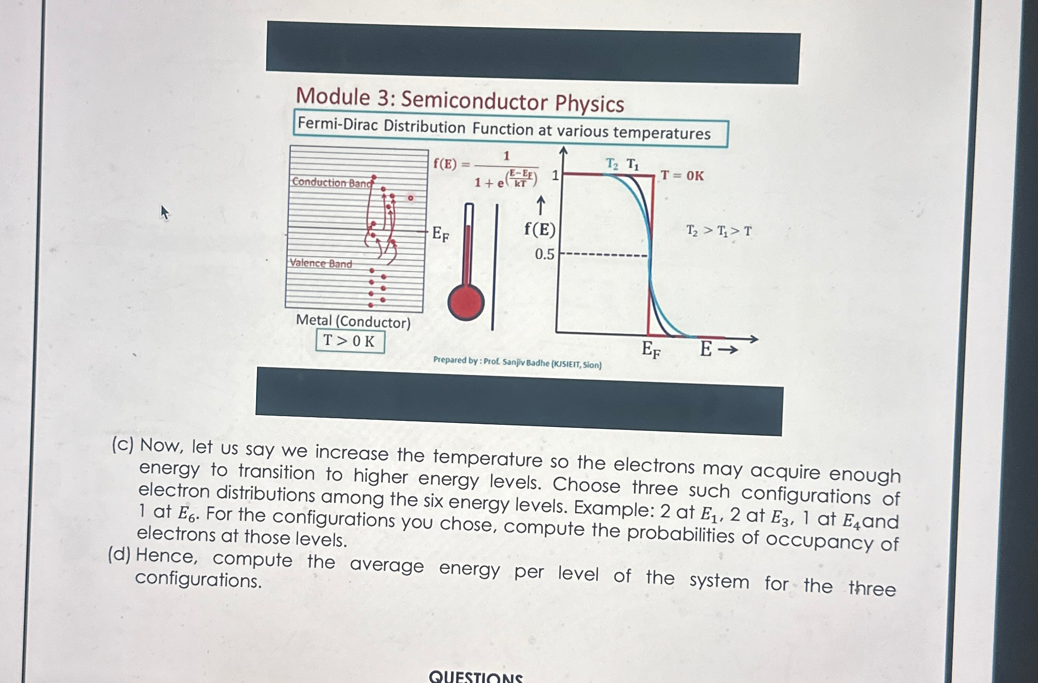 Solved Module 3: Semiconductor Physics q,(c) ﻿Now, let us | Chegg.com