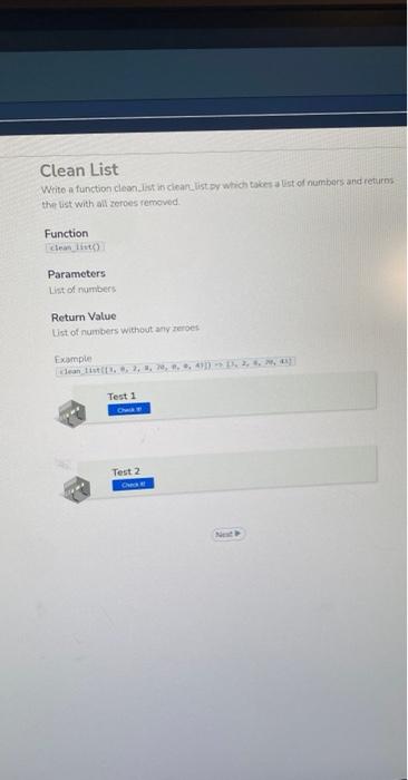 Solved Clean List Wrig a function cleandet in clean_lat oy | Chegg.com