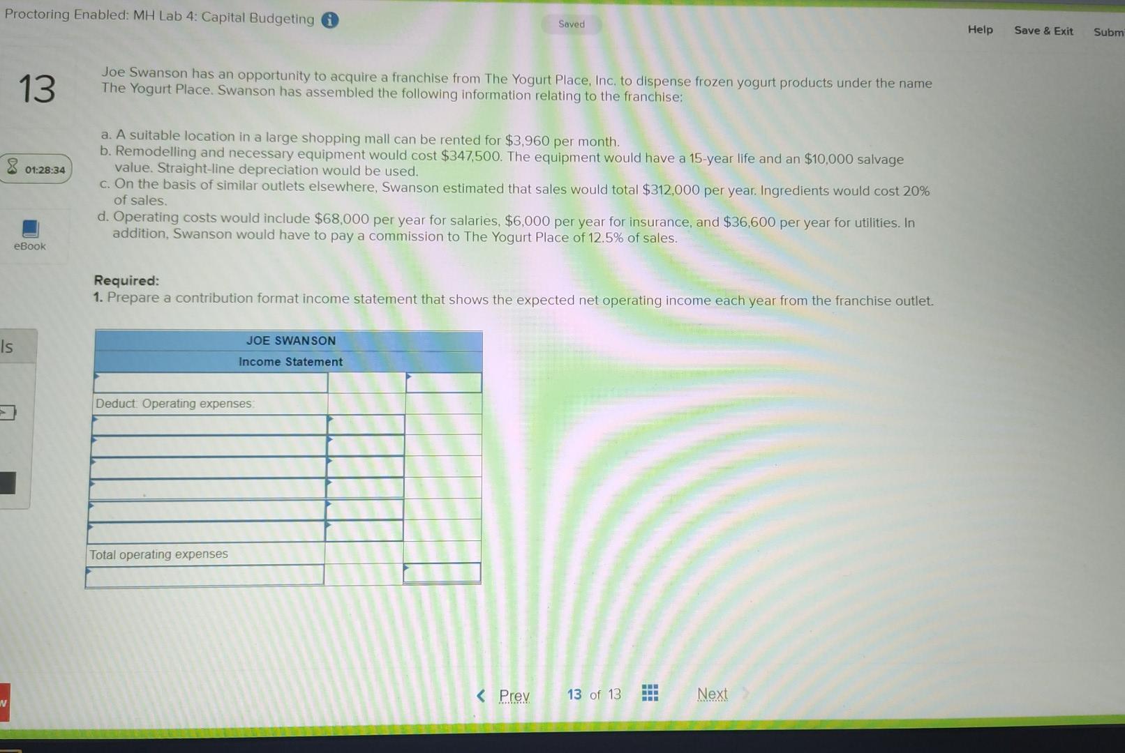 Solved Proctoring Enabled: MH Lab 4: Capital Budgeting Saved | Chegg.com
