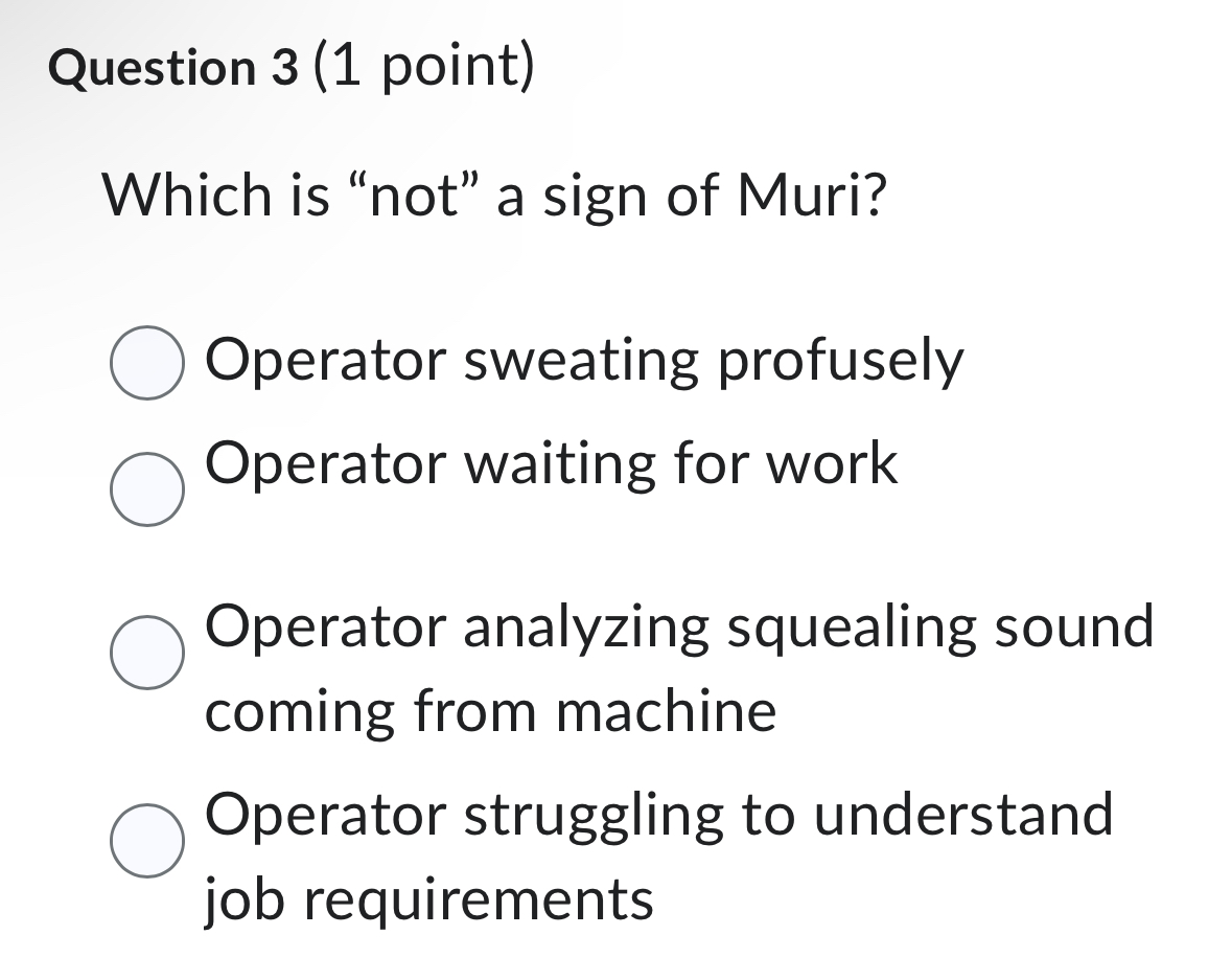 Solved Question 3 (1 ﻿point)Which is "not" a sign of | Chegg.com