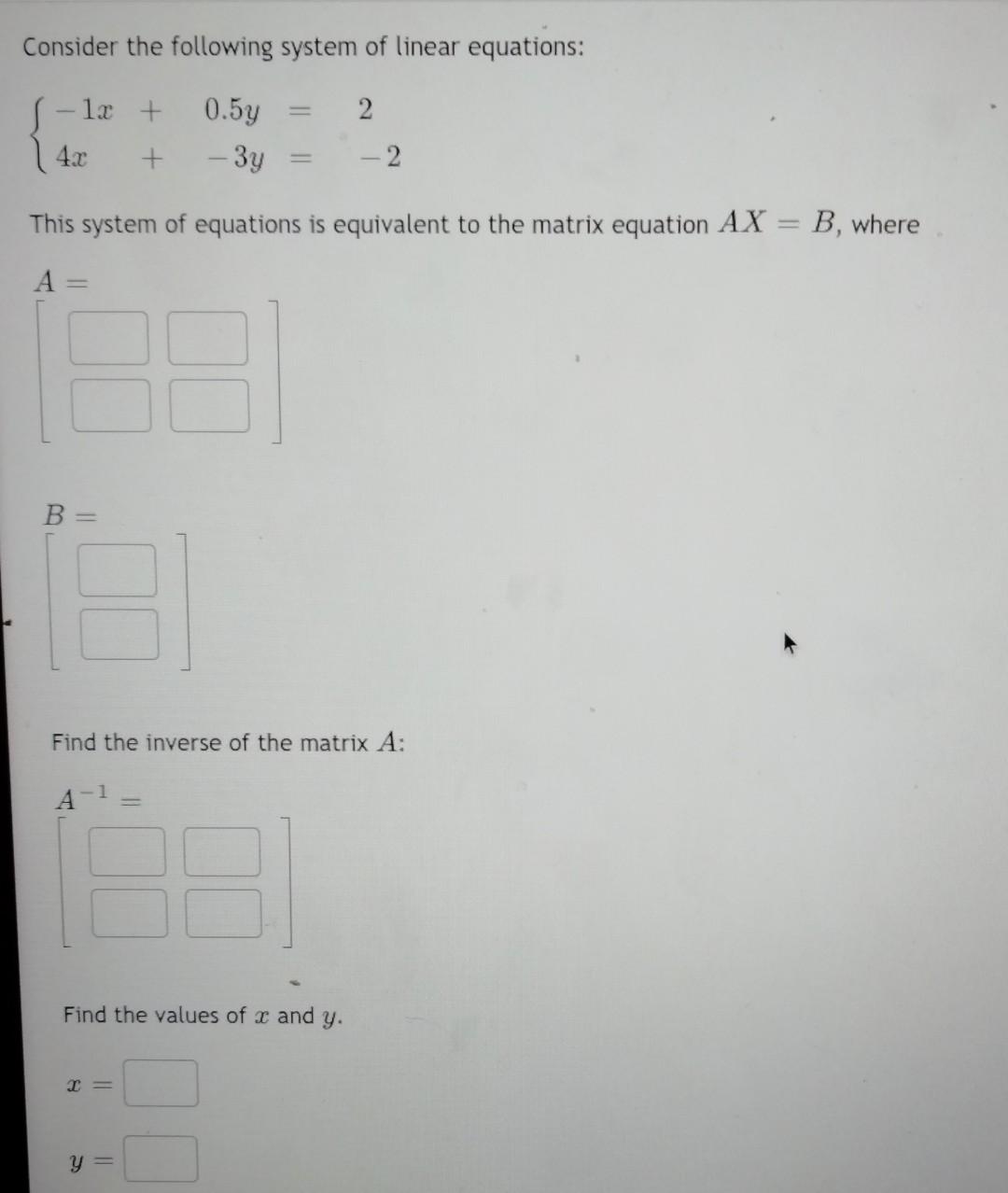 Solved The following system has infinitely many solutions | Chegg.com