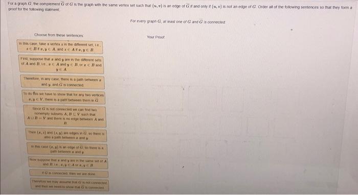 Solved proot for the following stament. For every graph G ae | Chegg.com