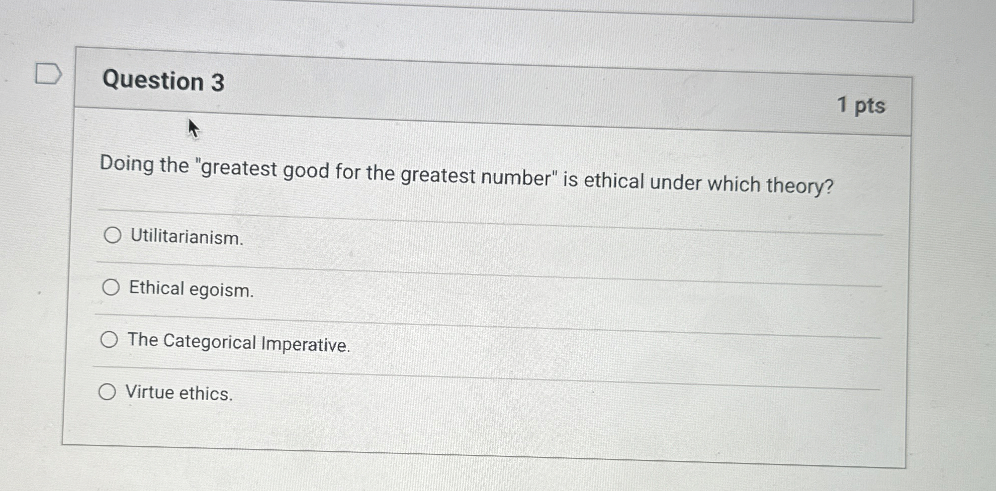 Solved Question 31 ﻿ptsDoing the "greatest good for the | Chegg.com