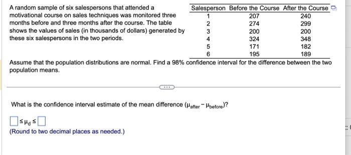 Solved Independent random sampling from two normally | Chegg.com