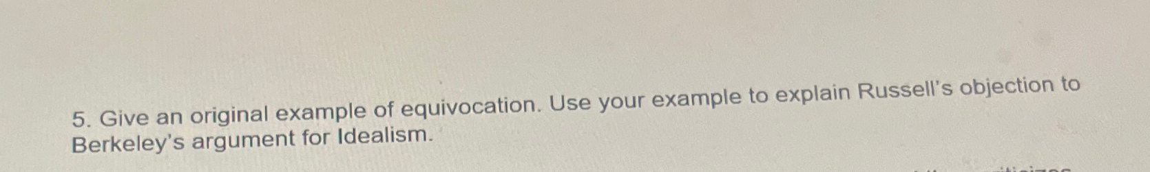 Solved Give an original example of equivocation. Use your | Chegg.com