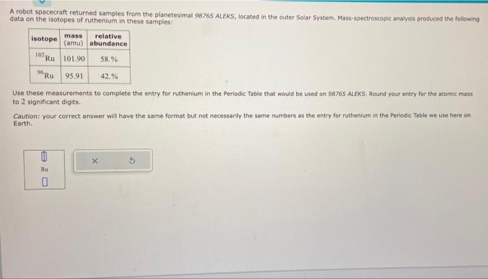 Solved A robot spacecraft returned samples from the | Chegg.com