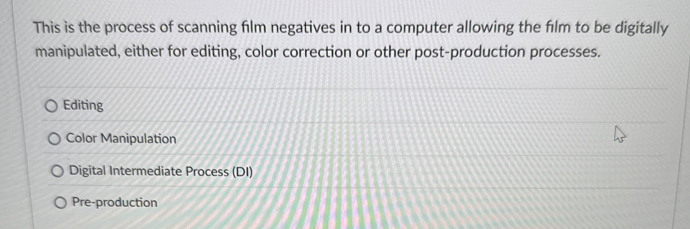 This is the process of scanning film negatives in to | Chegg.com