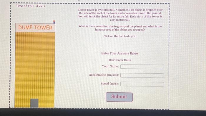 Solved Dump Tower Level 1 Dump Tower is 77 stories tall. A | Chegg.com