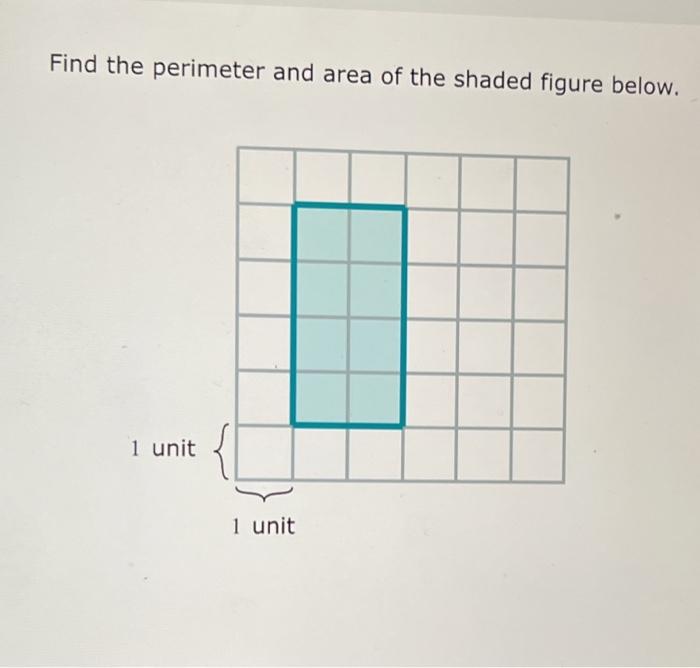 Solved Find the perimeter and area of the shaded figure | Chegg.com