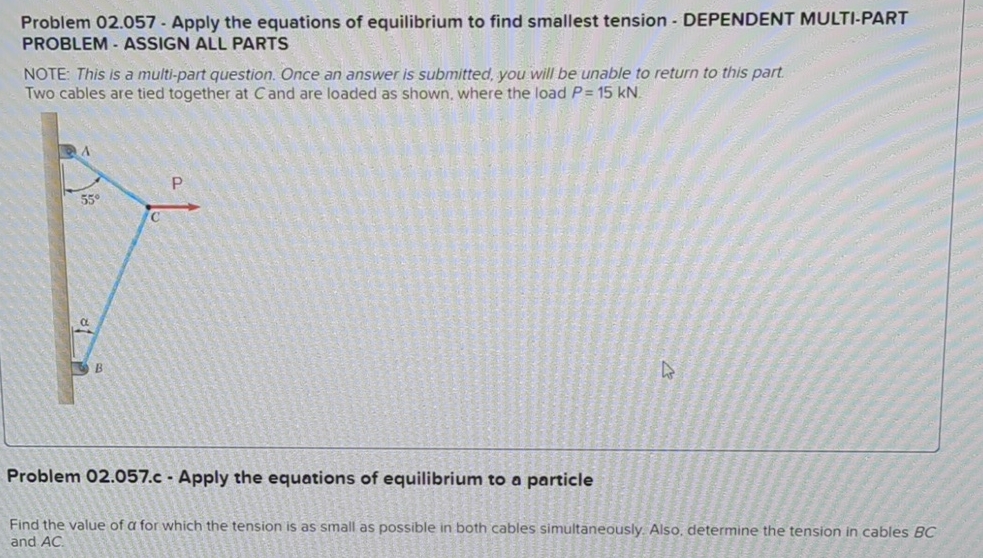 Solved Problem 02.057 - ﻿Apply the equations of equilibrium | Chegg.com