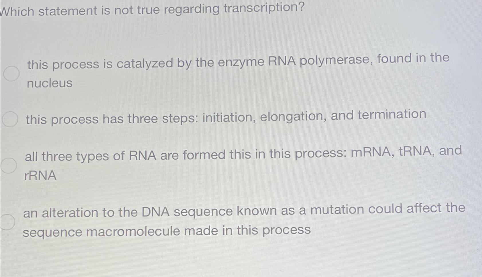 Solved Which statement is not true regarding | Chegg.com