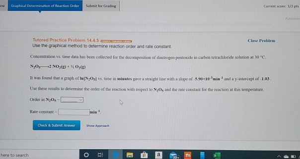 Solved Graphical Determination of Reaction Order Submit for | Chegg.com