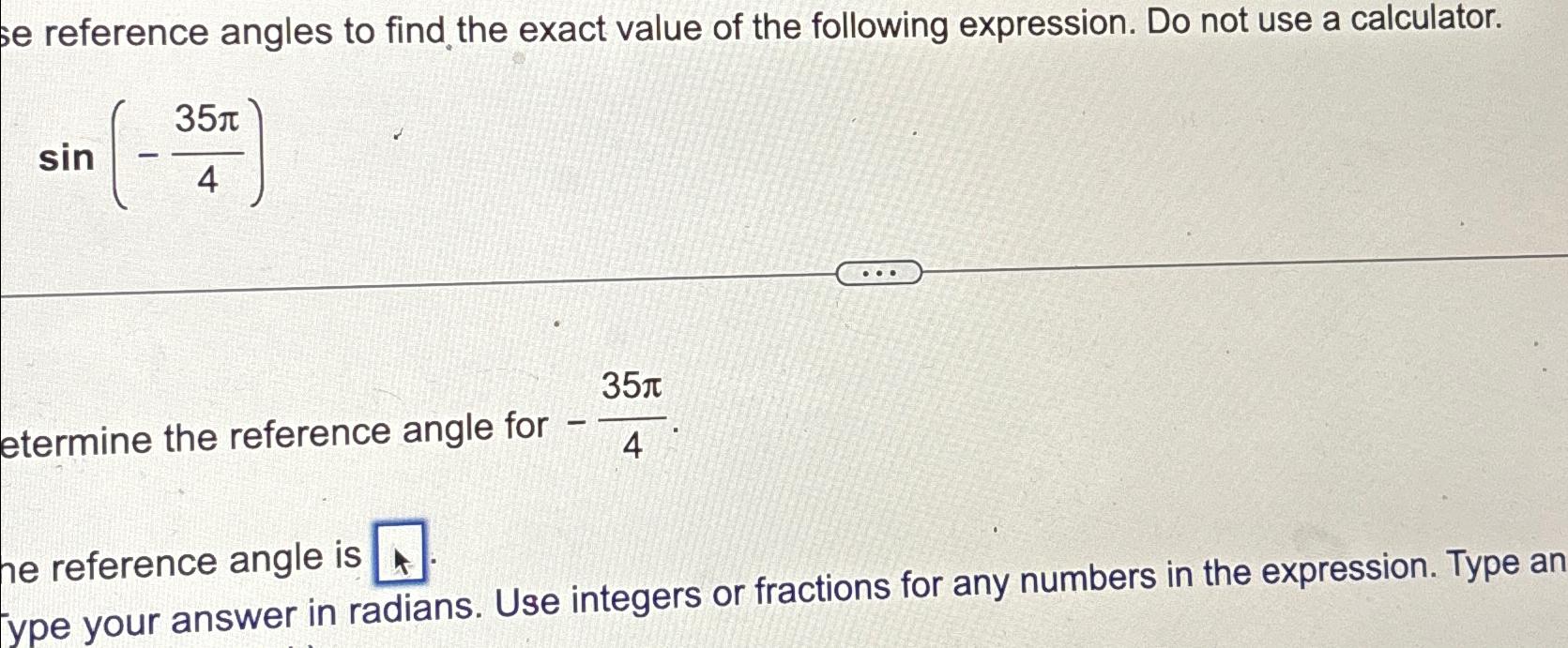 Solved se reference angles to find the exact value of the | Chegg.com