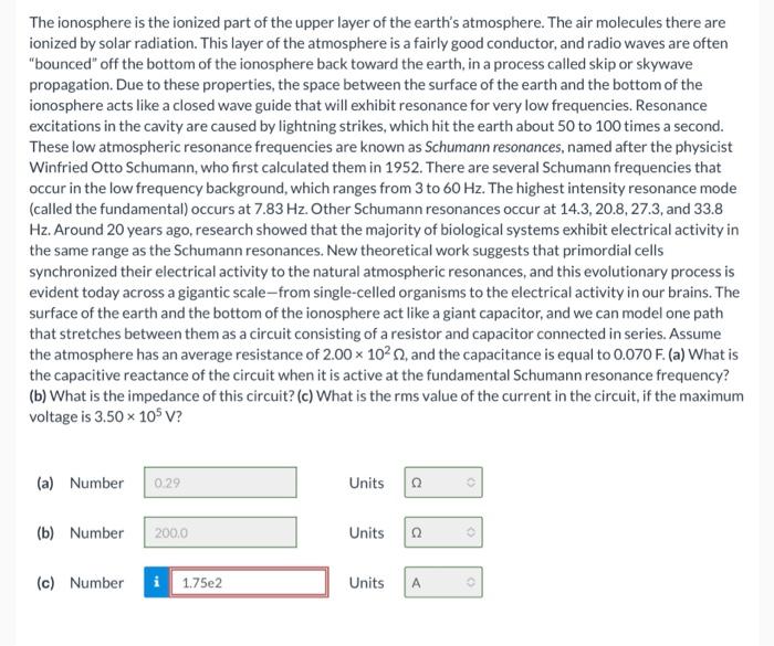 Solved The ionosphere is the ionized part of the upper layer | Chegg.com