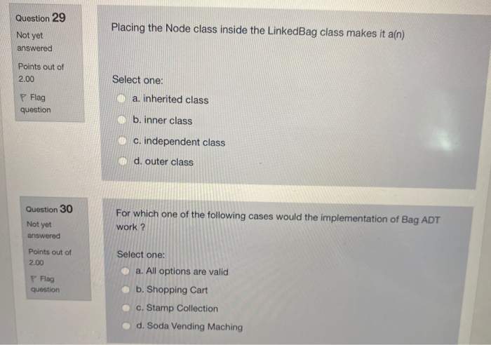 Solved Question 21 Not Yet In A Linked Node Implementation