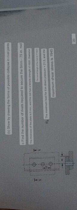 Solved Find the number of rivets required to secure the 6mm | Chegg.com