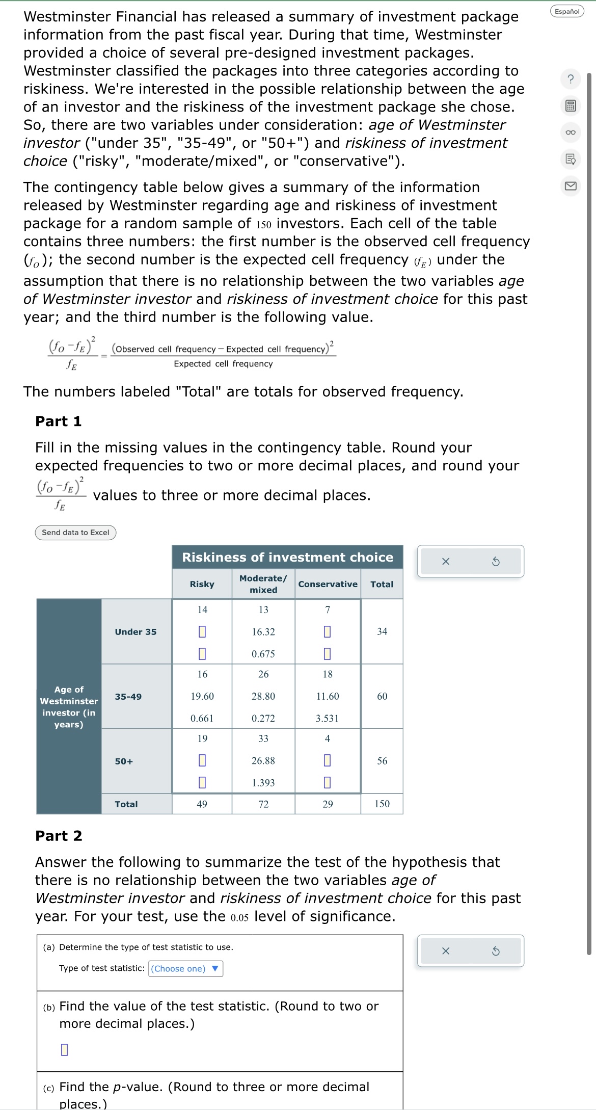 Solved Westminster Financial has released a summary of | Chegg.com