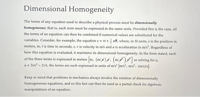Solved a) Use your textbook to define dimensional | Chegg.com