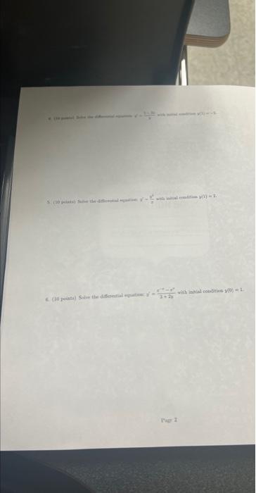 Solved 2. (10 points) Verify that y(x) = e-3 is a solution | Chegg.com