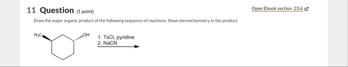Solved 11 ﻿Question (1 ﻿point)Open Ebook section 23.6 ビDraw | Chegg.com