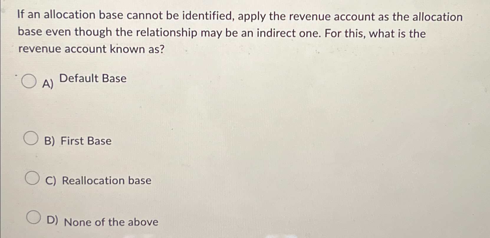 Solved If an allocation base cannot be identified, apply the | Chegg.com