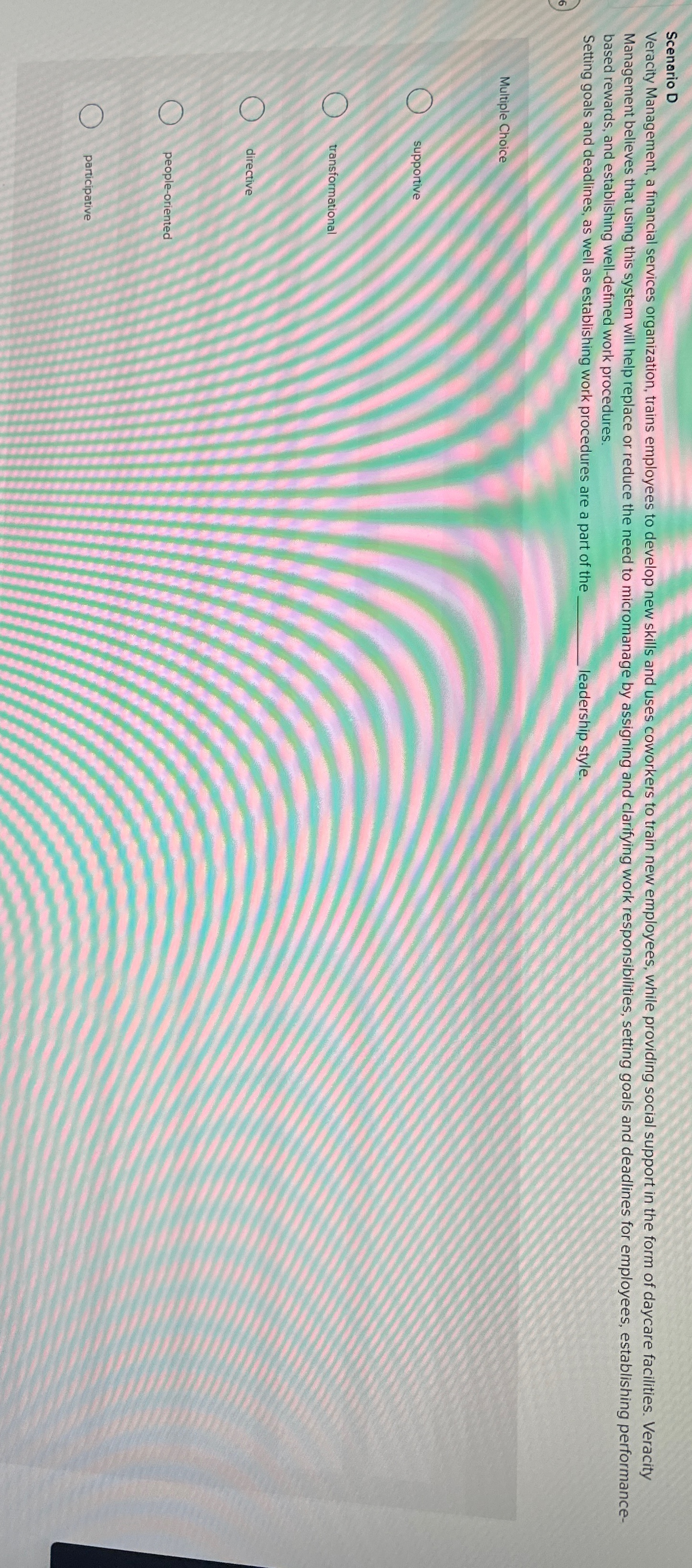 Solved Scenario D based rewards, and establishing | Chegg.com