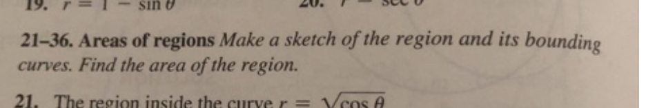 Solved sino a 21–36. Areas of regions Make a sketch of the | Chegg.com
