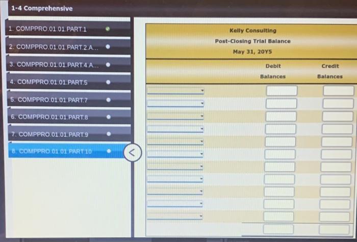 Solved 1-4 Comprehensive 1. COMPPRO.01.01. PART 1 Part 1 | Chegg.com