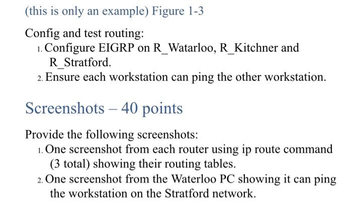 Solved Part 3 – Configuring EIGRP Routing Use below | Chegg.com