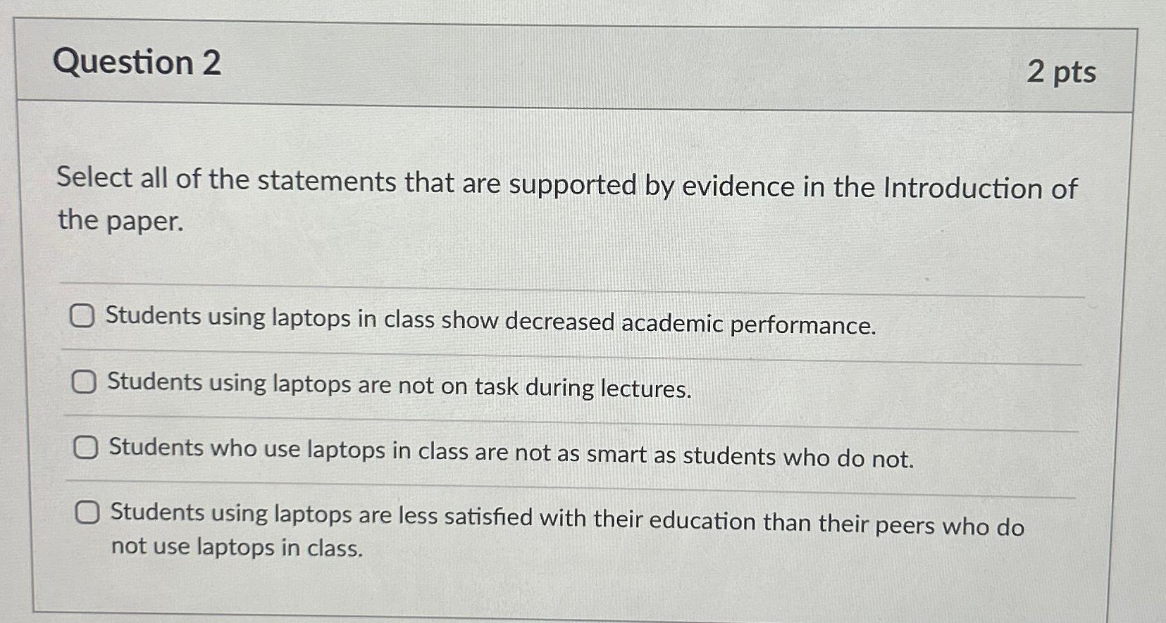 Solved Question 22 ﻿ptsSelect all of the statements that are | Chegg.com