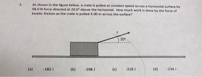Solved As shown in the figure below, a crate is pulled at | Chegg.com