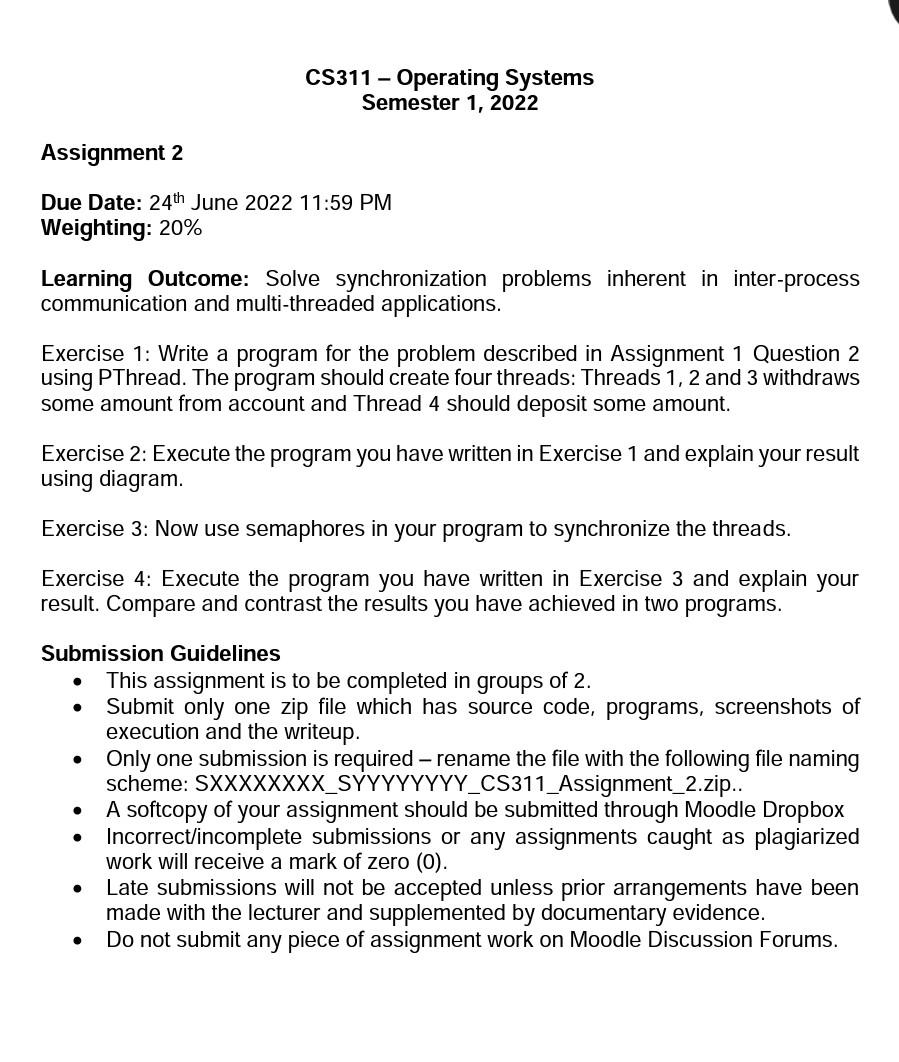 Assignment 2 Due Date: 24th June 2022 11:59 PM | Chegg.com