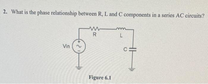 Solved 2. What is the phase relationship between R,L and C | Chegg.com