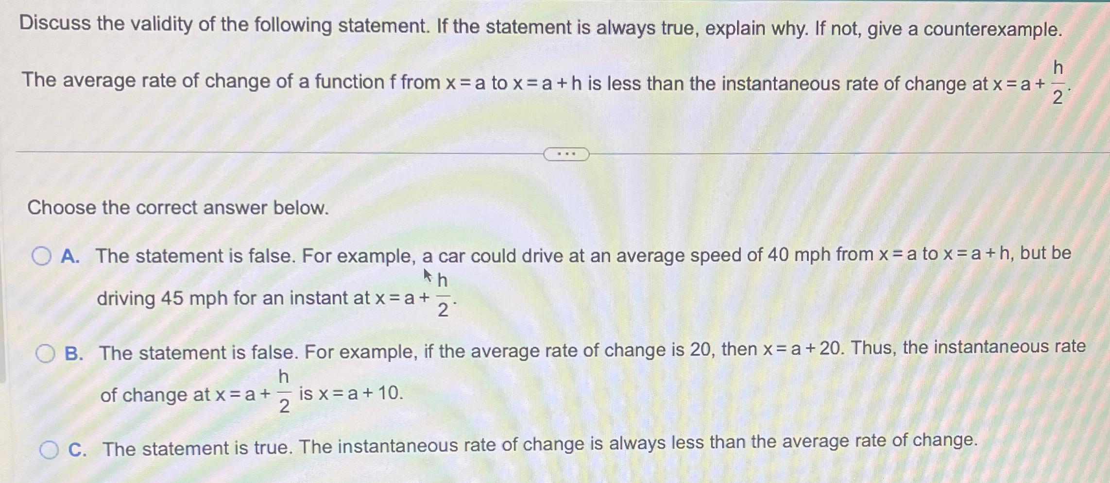 Solved Discuss the validity of the following statement. If | Chegg.com