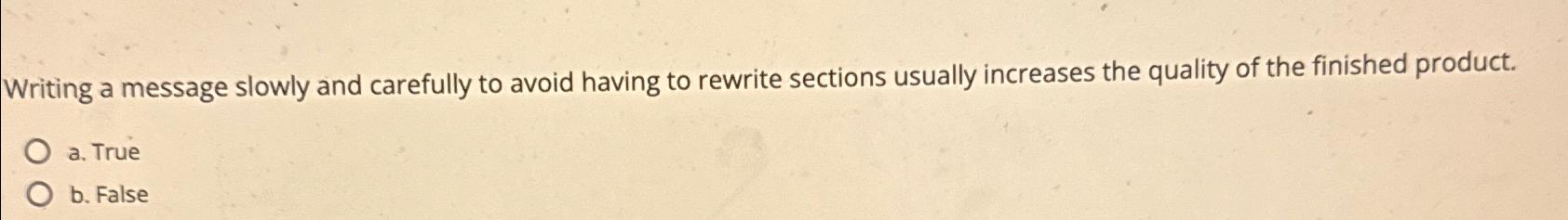 Solved Writing a message slowly and carefully to avoid | Chegg.com