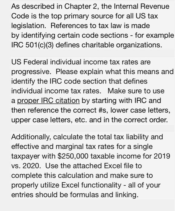As described in Chapter 2, the Internal Revenue Code | Chegg.com