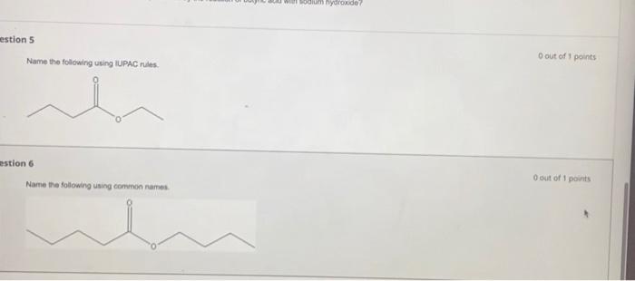 Solved Name the following using IUPAC rulesName the | Chegg.com