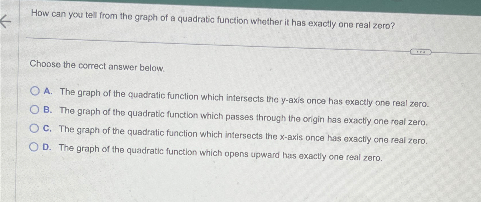 Solved How can you tell from the graph of a quadratic | Chegg.com