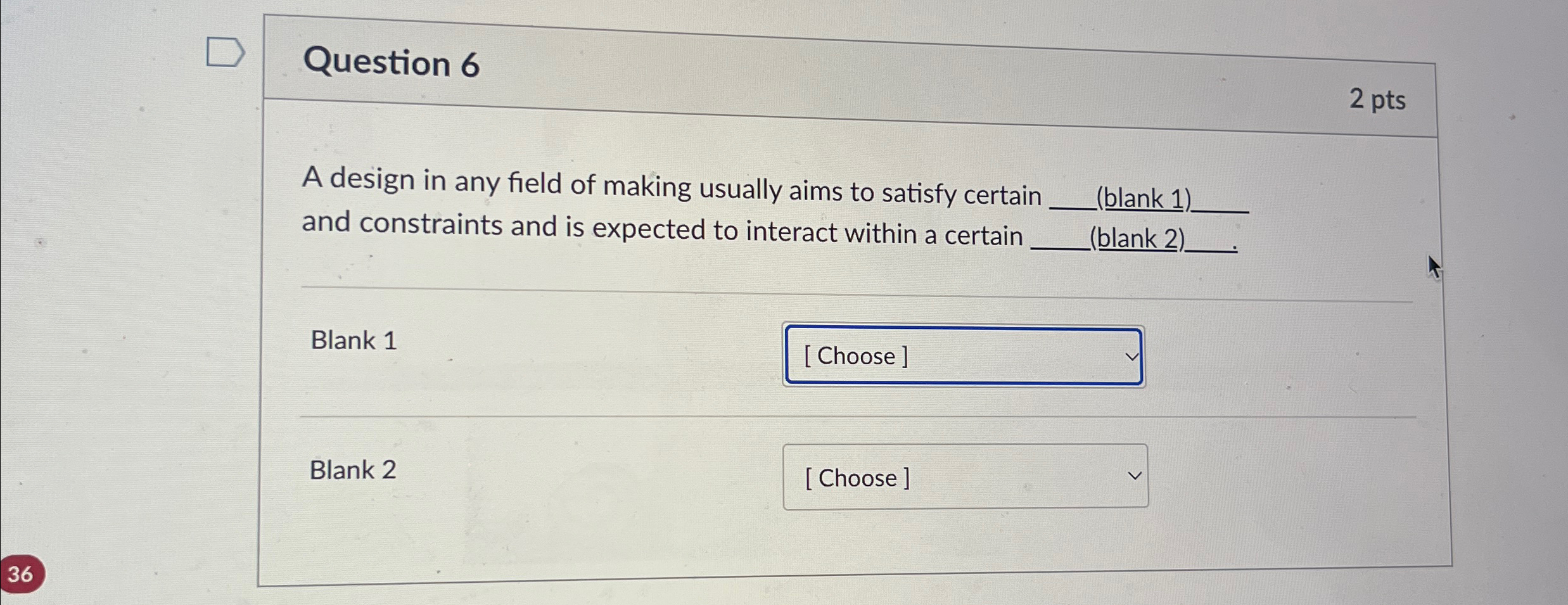 Solved Question 62 ﻿ptsA design in any field of making | Chegg.com