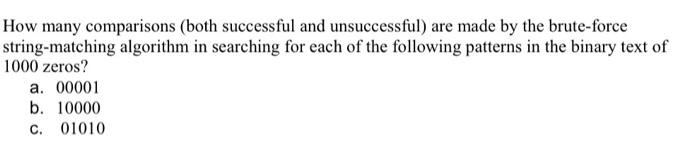 Solved How many comparisons (both successful and | Chegg.com